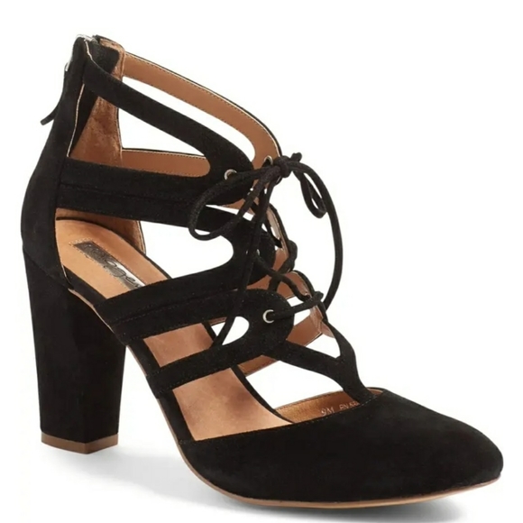 Halogen | Shoes | Halogen Sydney Block Heel Ghillie Pump Size 2 | Poshmark